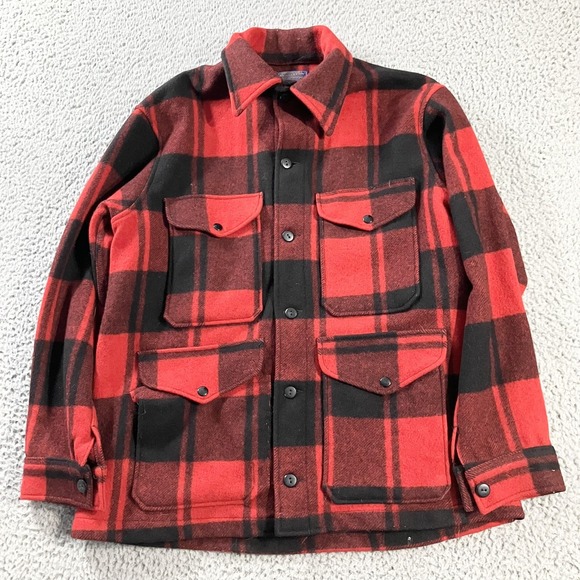 Pendleton | Jackets & Coats | Vintage Pendleton Jacket Mens Large Red ...